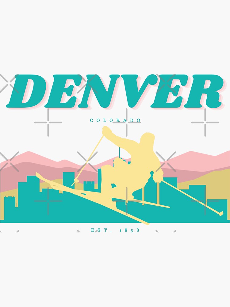 "Abstract Denver Colorado (for dark background)" Sticker for Sale by ...