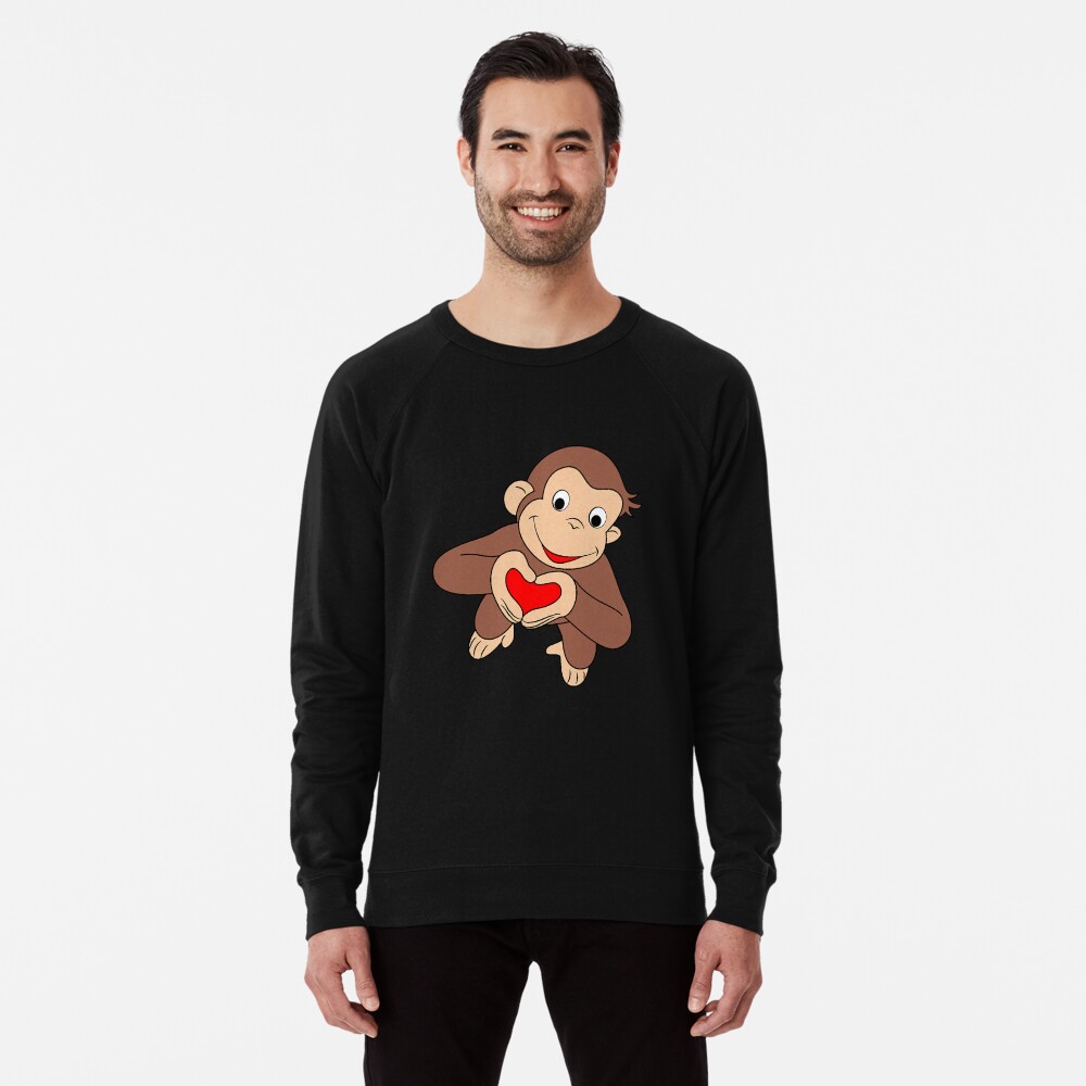 "Curious George Is All Heart " Sticker for Sale by elamuss | Redbubble