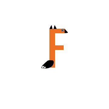 "Alphabet letter Fox “F”" Sticker for Sale by DeckerDesigns85 | Redbubble