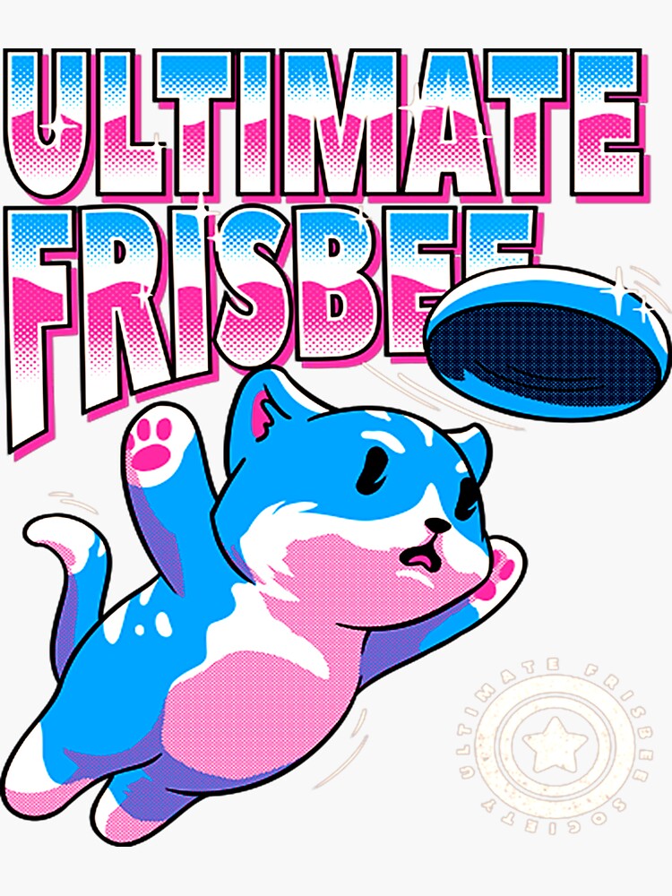 "Ultimate Frisbee Cat" Sticker for Sale by FlintLeduc | Redbubble
