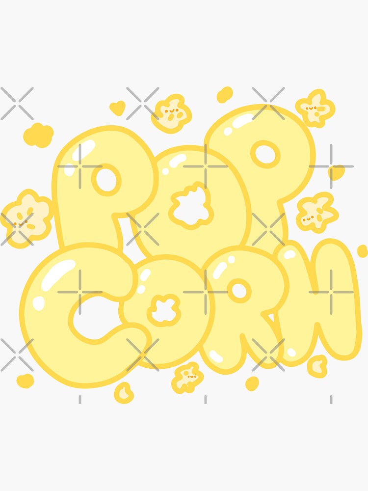"cute kawaii popcorn sweet snack cartoon" Sticker for Sale by Narukuku ...
