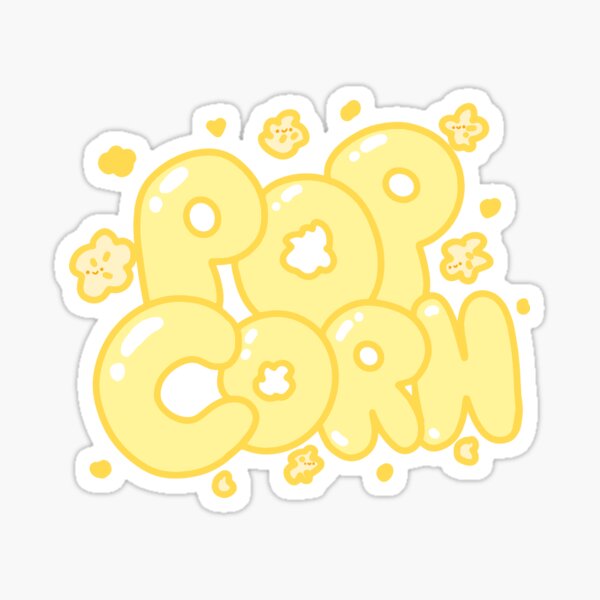 "cute kawaii popcorn sweet snack cartoon" Sticker for Sale by Narukuku ...