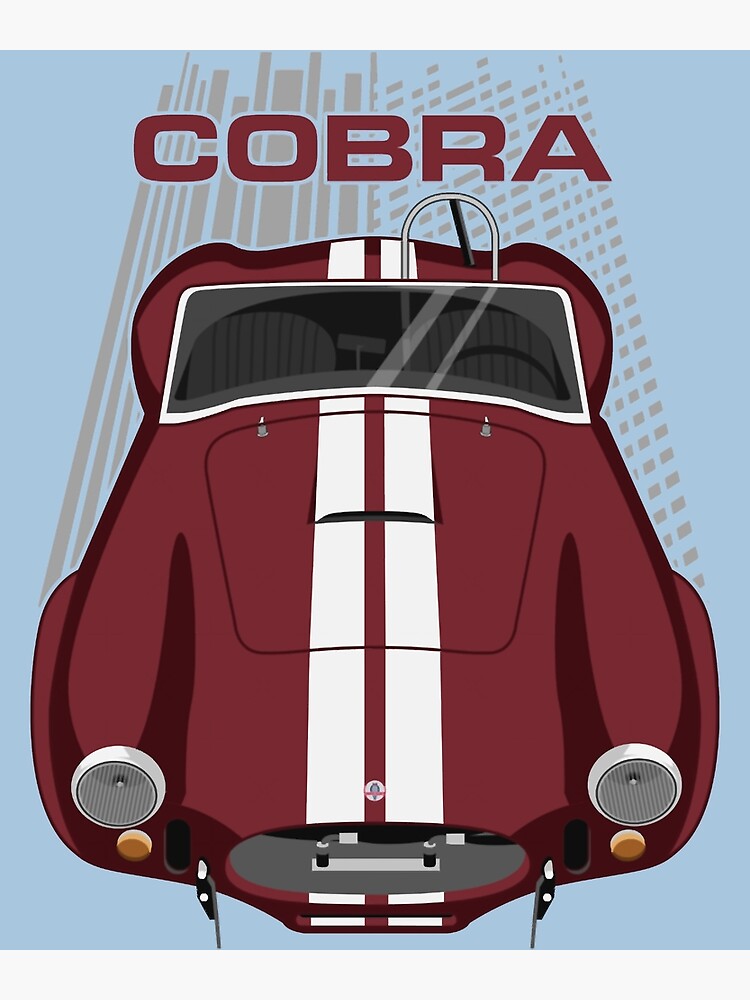"Shelby AC Cobra 427 - Maroon" Poster for Sale by Aryi-ahSpringf ...