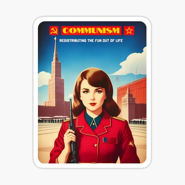 "Vintage Propaganda Style Soviet Union USSR Humor" Sticker for Sale by ...