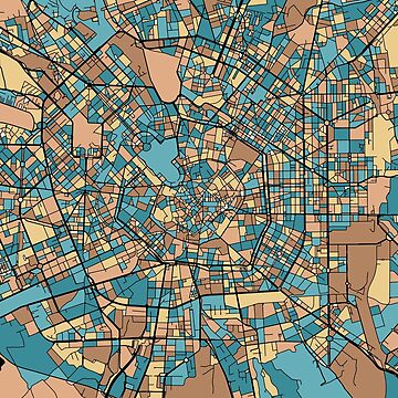 "Milan Map Pattern in Mid Century Pastel" Sticker for Sale by ...