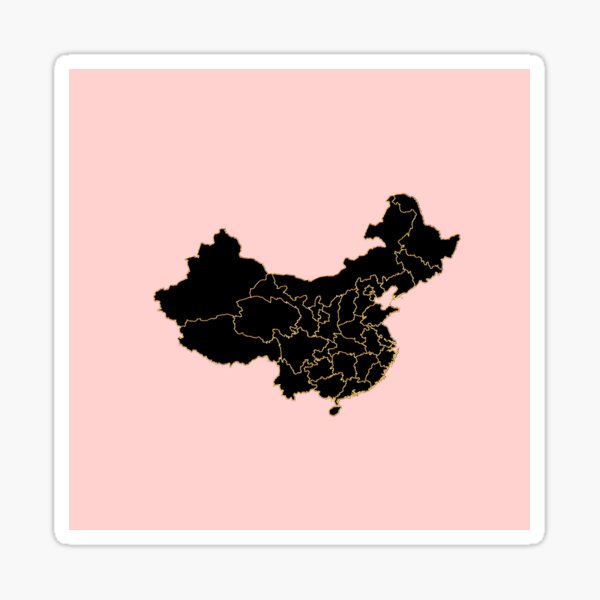 "China map" Sticker for Sale by AnnaGo | Redbubble