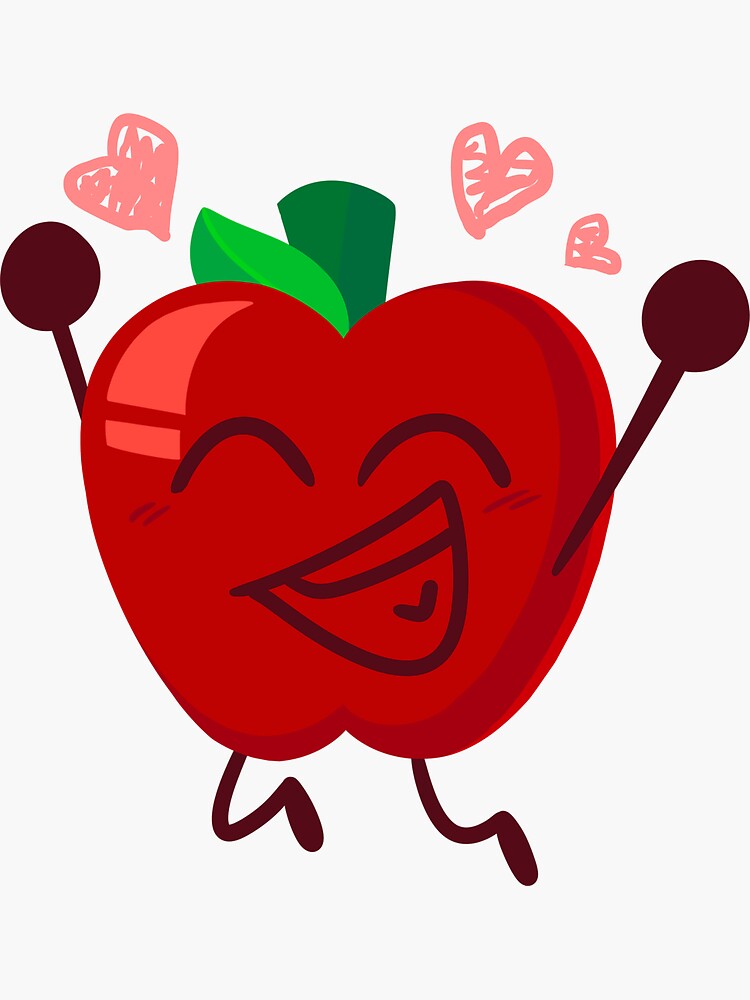 "Apple (Inanimate Insanity)" Sticker for Sale by PuppyRelp | Redbubble