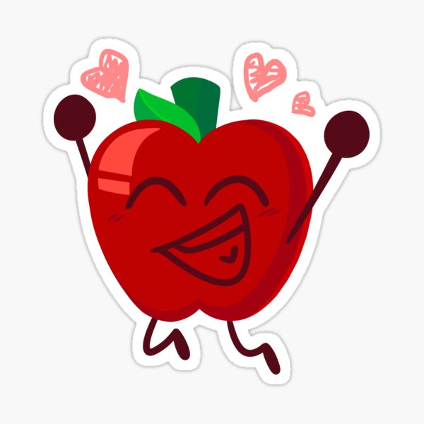 "Apple (Inanimate Insanity)" Sticker for Sale by PuppyRelp | Redbubble