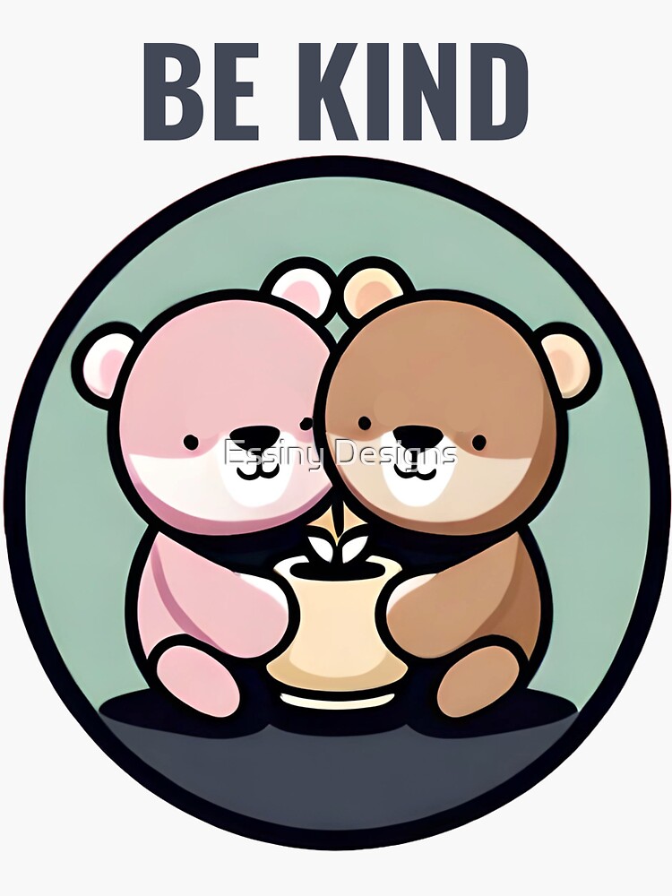 "Be Kind Round " Sticker for Sale by Essiny Designs | Redbubble