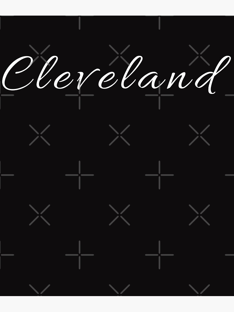"Cleveland - Cursive City" Poster for Sale by TNTs | Redbubble
