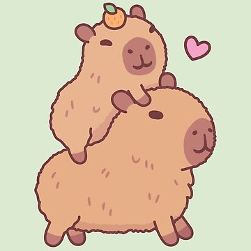 "Cute Baby Capybara Hitching A Ride" Sticker for Sale by rustydoodle ...