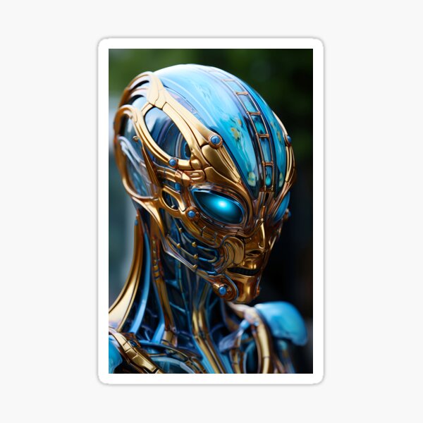 "Alien Cyborg 2" Sticker for Sale by Art Dream Studio | Redbubble