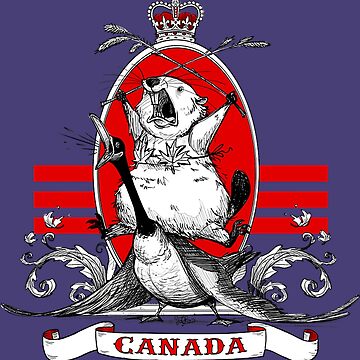 "Screaming Beaver " Sticker for Sale by LesiaHamel | Redbubble