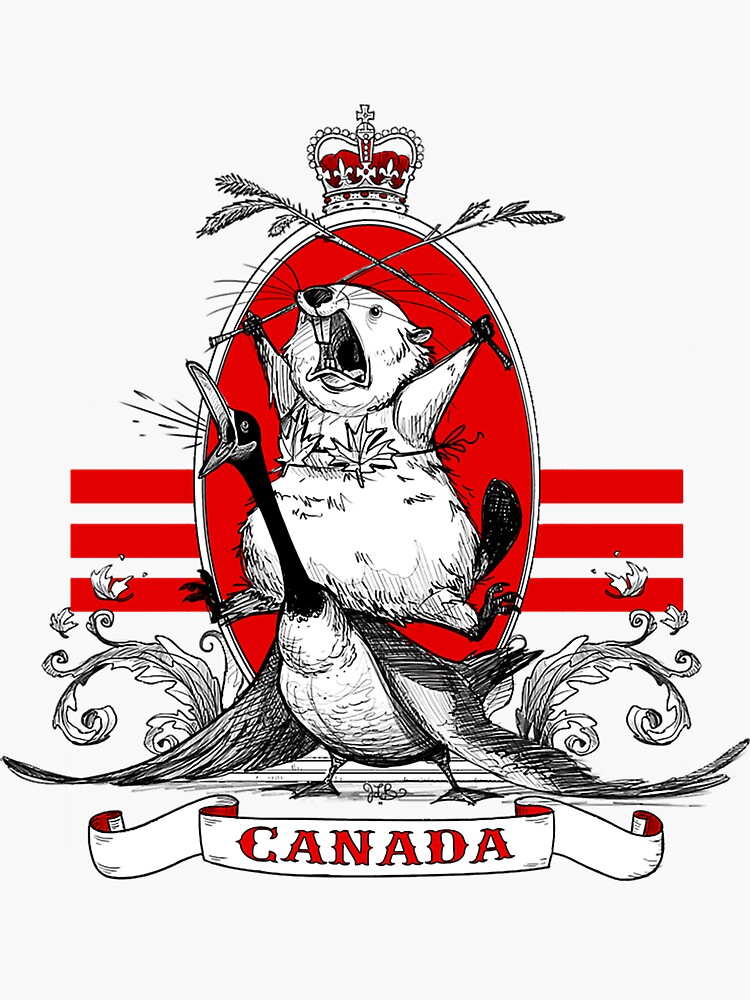 "Screaming Beaver " Sticker for Sale by LesiaHamel | Redbubble