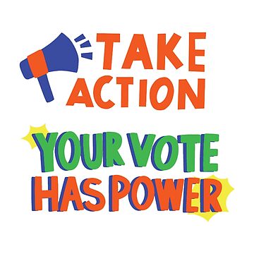 "Take Action " Sticker for Sale by Elegant Edge | Redbubble