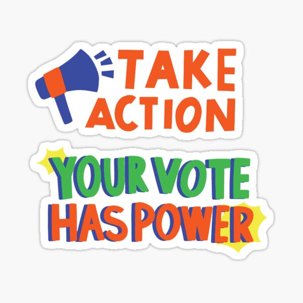 "Take Action " Sticker for Sale by Elegant Edge | Redbubble
