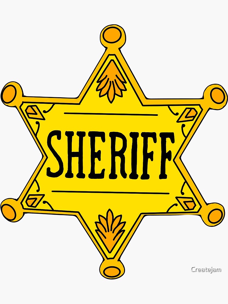 "Sheriff Badge" Sticker for Sale by Createjam | Redbubble