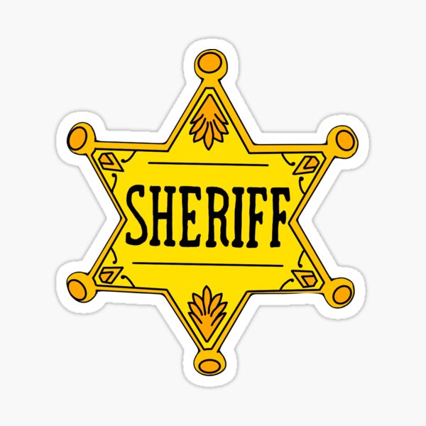 "Sheriff Badge" Sticker for Sale by Createjam | Redbubble