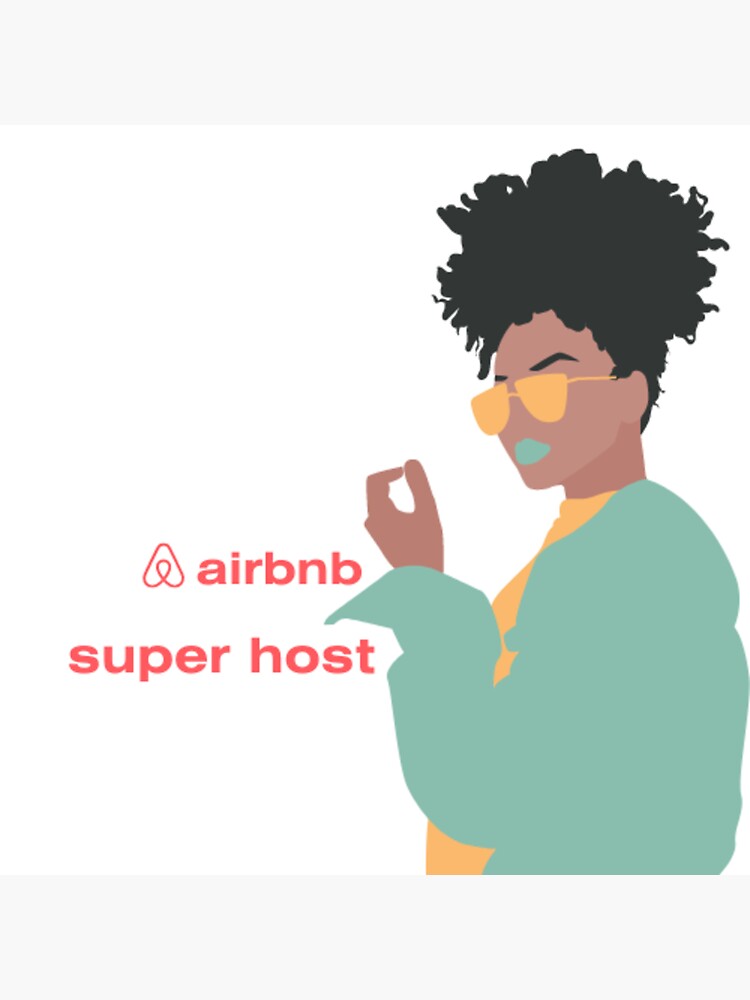 "Super Host Airbnb Reservation Aprtments Five Stars African" Sticker ...