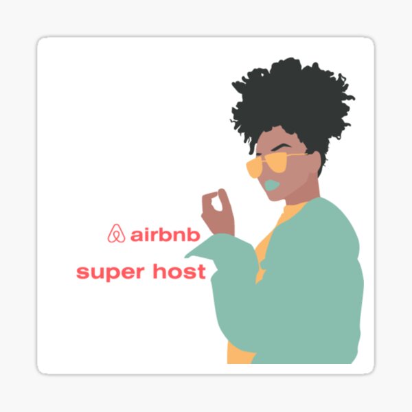 "Super Host Airbnb Reservation Aprtments Five Stars African" Sticker ...