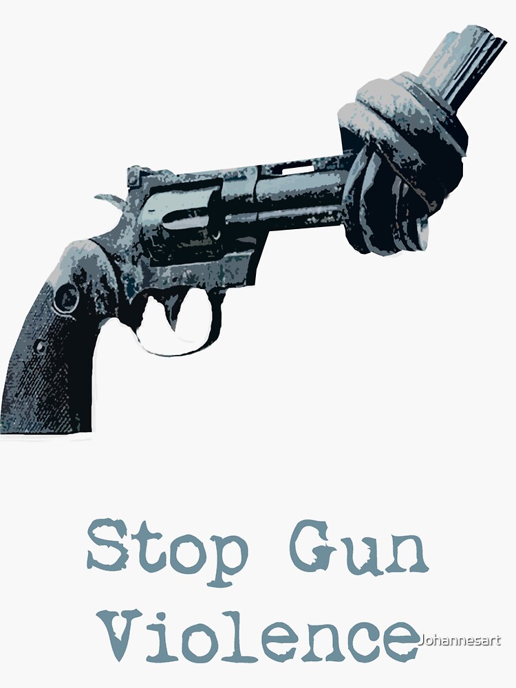 "Stop Gun Violence anti gun movement t shirt" Sticker for Sale by ...
