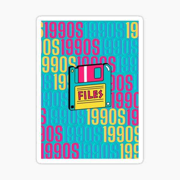 "1990s retro design 15 - OG Blue Background" Sticker for Sale by ...