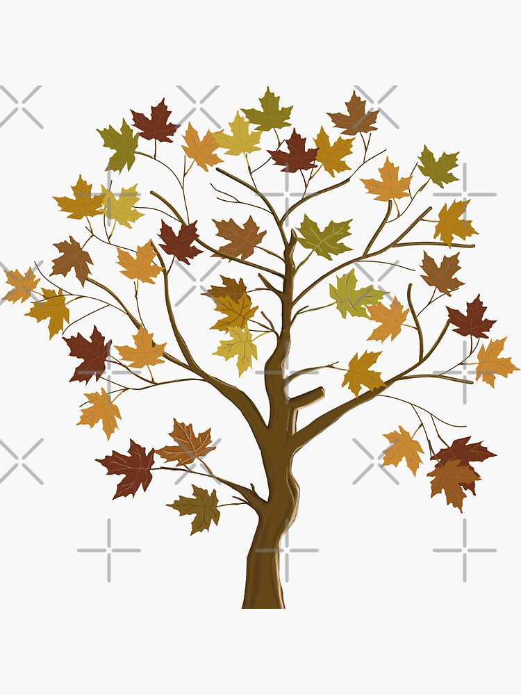 "Autumn Tree" Sticker for Sale by juliewab | Redbubble