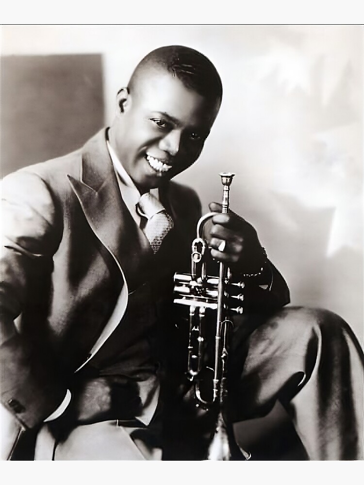"Louis Armstrong Young Black And White" Poster for Sale by Sylvanny ...