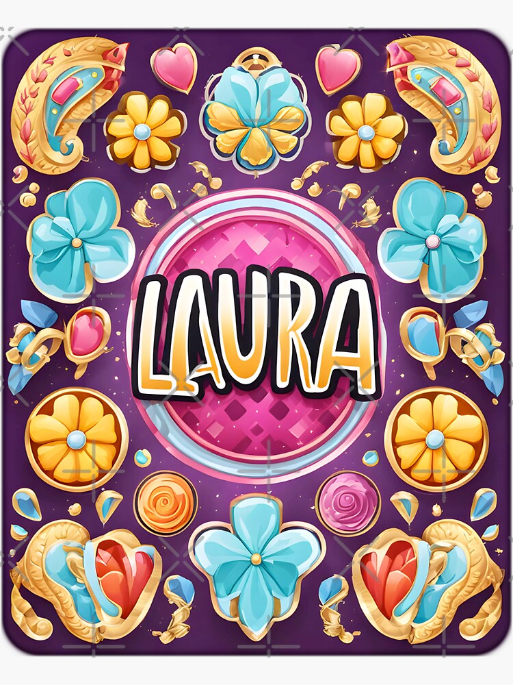 "Laura-name" Sticker for Sale by duhnnae | Redbubble