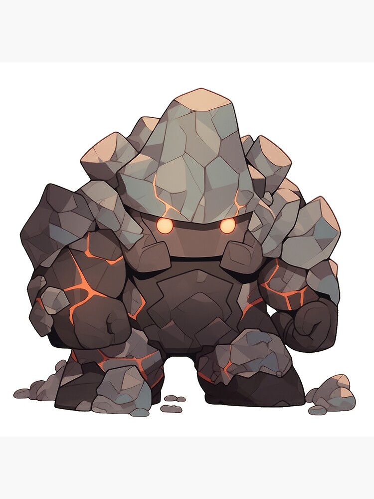 "Cute Chibi Style Golem Creature" Poster for Sale by SundayDonuts | Redbubble