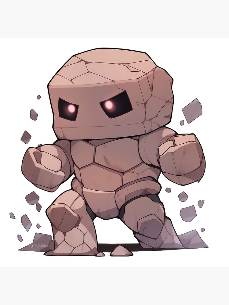 "Cute Chibi Style Golem Creature" Poster for Sale by SundayDonuts | Redbubble