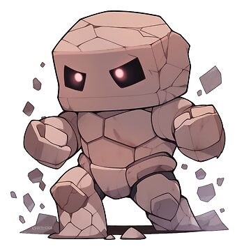 "Cute Chibi Style Golem Creature" Sticker for Sale by SundayDonuts ...