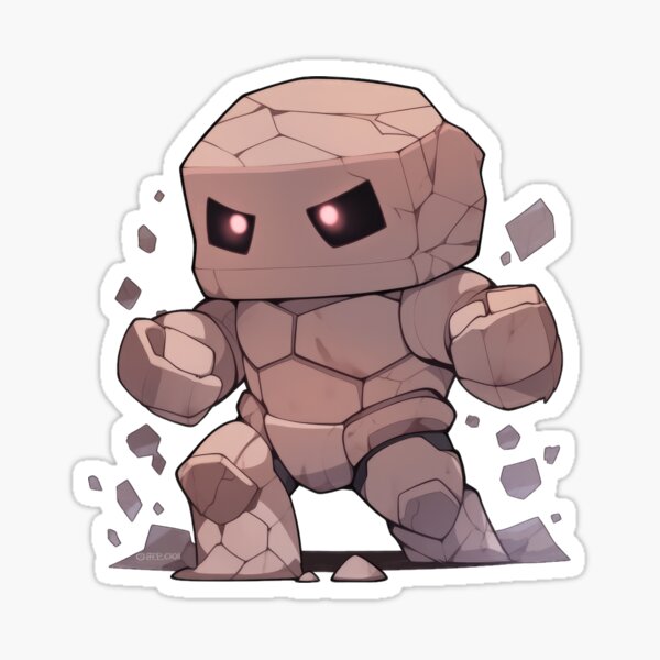 "Cute Chibi Style Golem Creature" Sticker for Sale by SundayDonuts ...