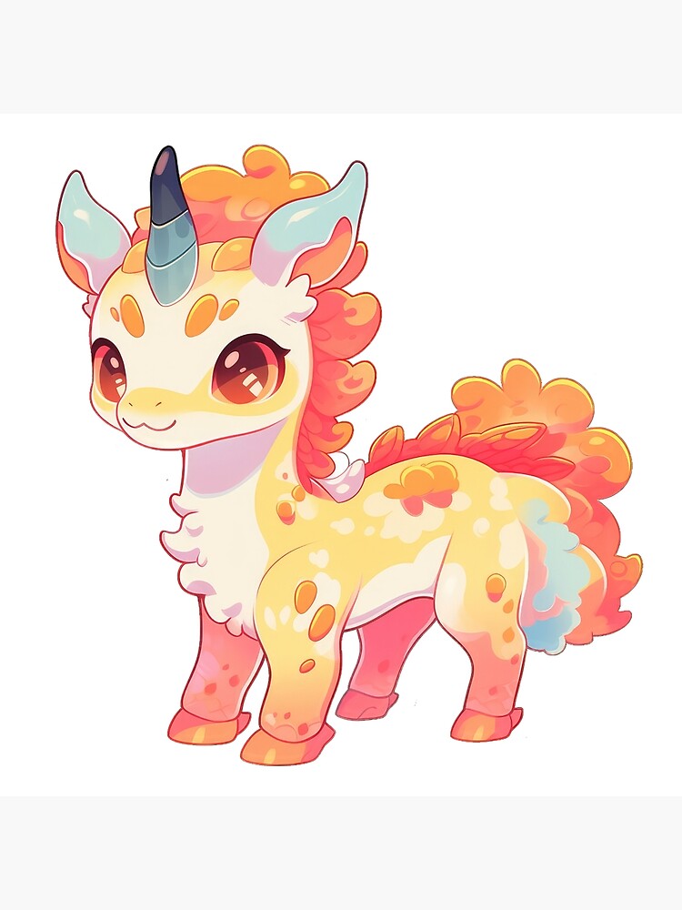 "Cute Chibi Style Kirin Creature" Poster for Sale by SundayDonuts ...