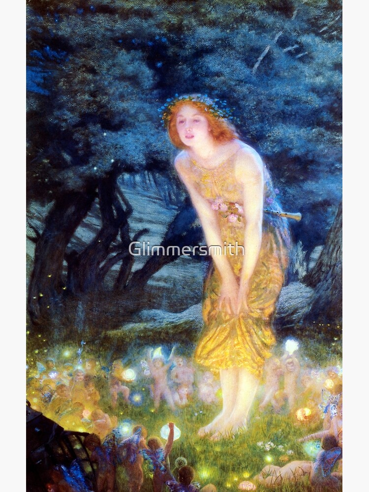 Mid-Summer's Eve circle of fairies, vintage Pre Raphaelite art Premium ...