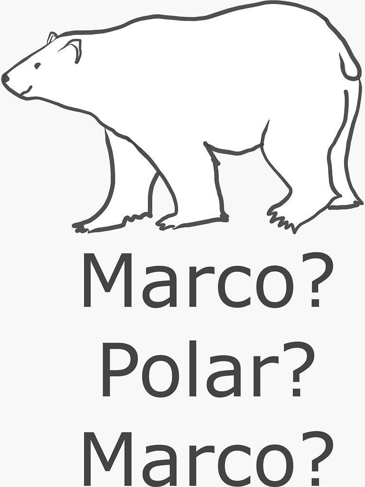 "Marco Polar Bear White Sea Bear Marco Polo" Sticker by podartist ...