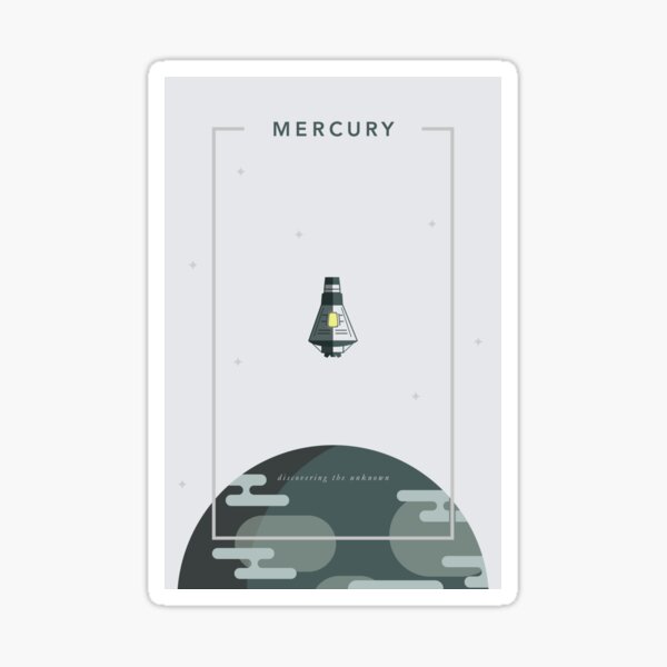 "Mercury Spacecraft - Space Poster and Print" Sticker for Sale by ...