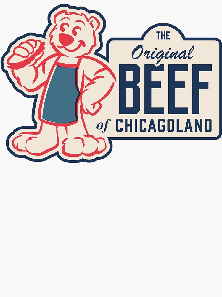 "original berf the bearoriginal chicagothe bear chicago" Sticker for ...