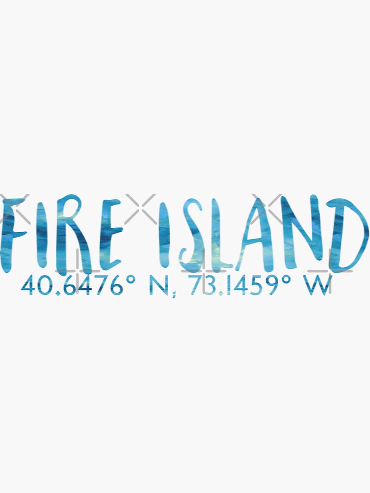 "Fire island" Sticker for Sale by EvyStickersx | Redbubble