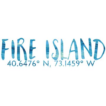 "Fire island" Sticker for Sale by EvyStickersx | Redbubble