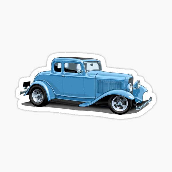 "1932 Ford 5 window coupe " Sticker for Sale by candc-retro | Redbubble
