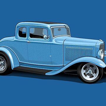 "1932 Ford 5 window coupe " Sticker for Sale by candc-retro | Redbubble