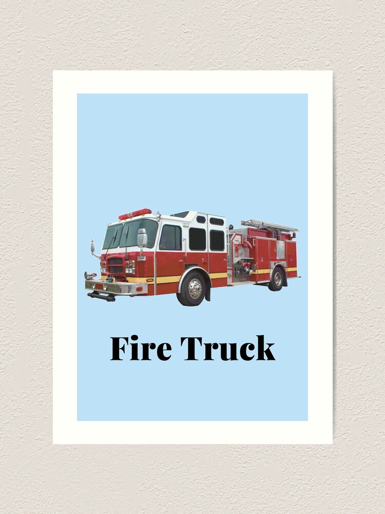 "Play Room Fire Truck Education Art" Art Print for Sale by ...