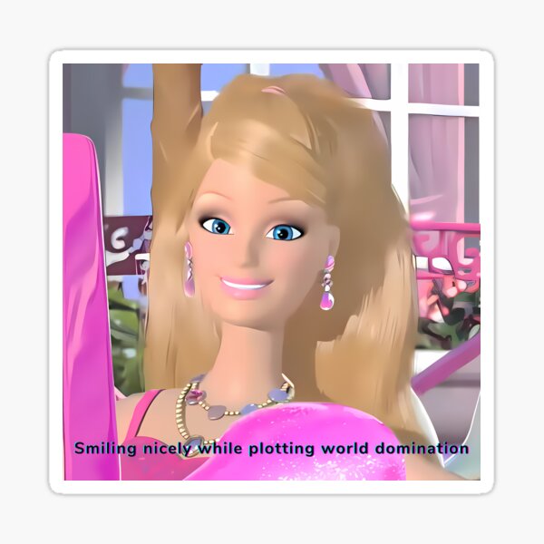 "Smiling Nicely While Plotting World Domination" Sticker for Sale by ...