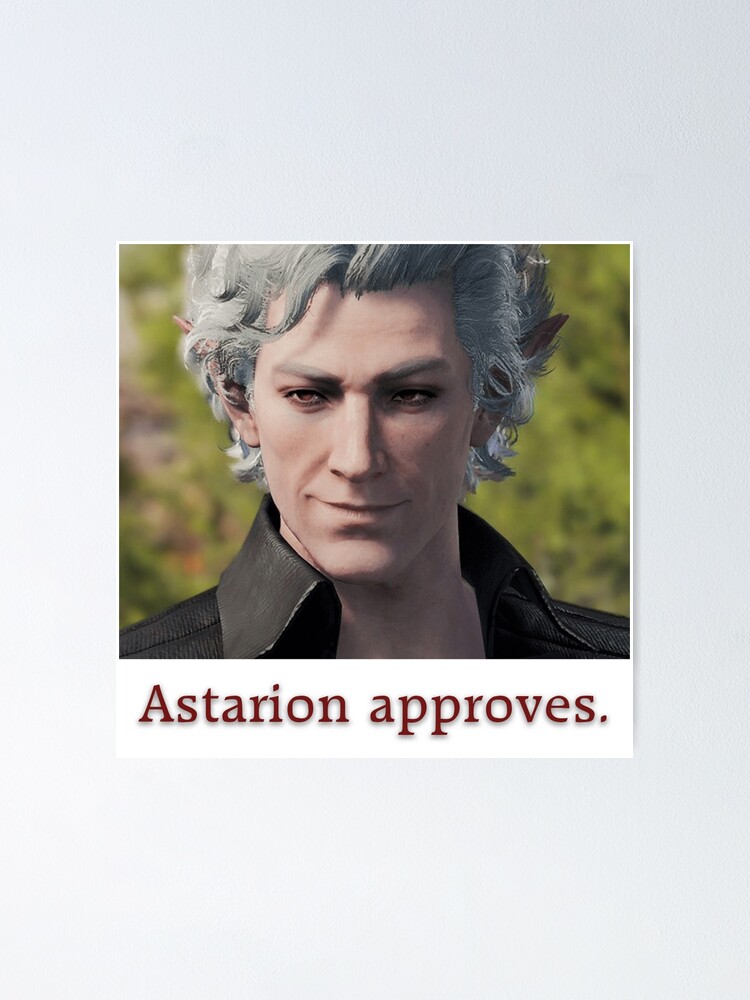 "Astarion Approves Meme" Poster for Sale by Samultaneous | Redbubble