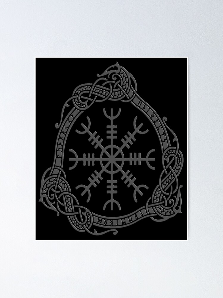 Aegishjalmur Viking Helm Of Awe And Terror Poster For Sale By