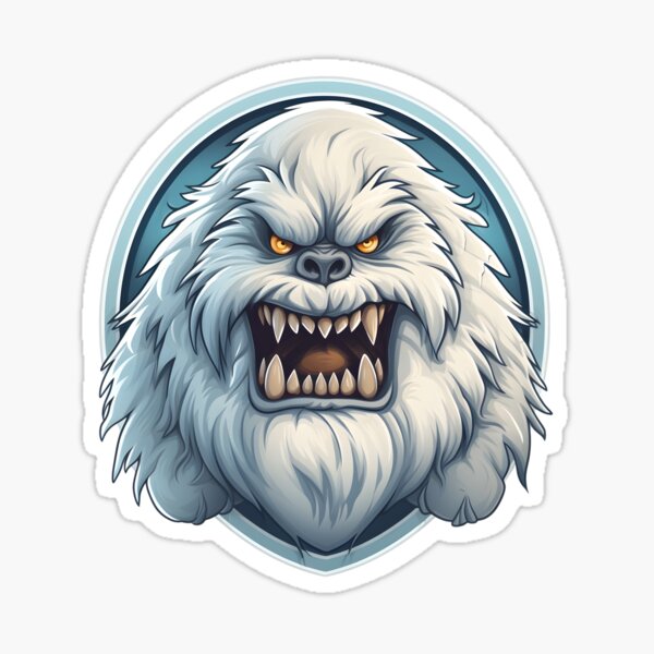 "Fearsome Yeti Emblem: Big Teeth Edition" Sticker for Sale by ...