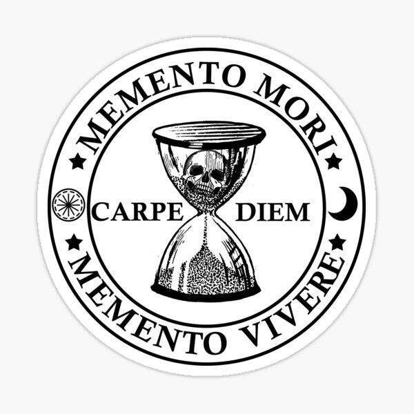 "Memento mori memento vivere" Sticker for Sale by Alexaltay | Redbubble