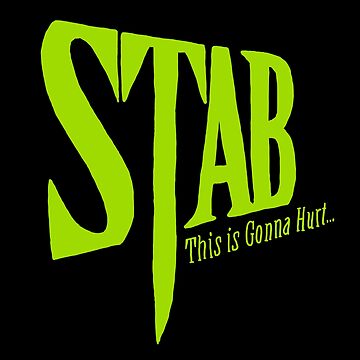 "scream stab logo" Sticker for Sale by Emily Weir | Redbubble