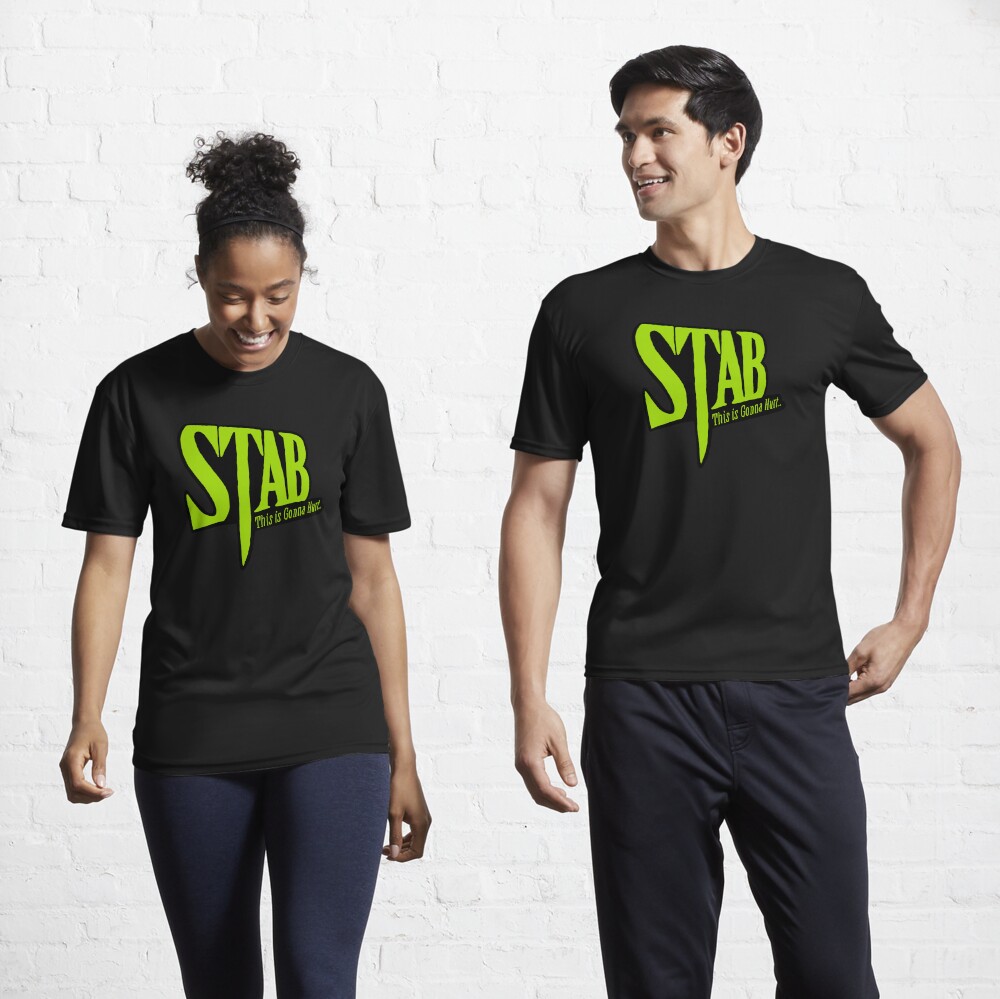 "scream stab logo" Sticker for Sale by SearchWithinArt | Redbubble